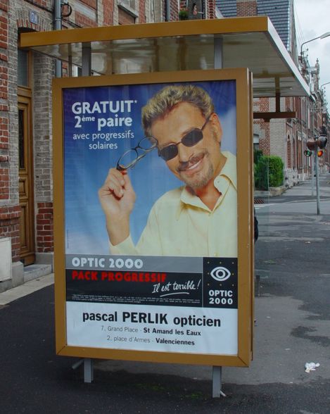 Les objets originaux de Johnny - La publicité Optic 2000